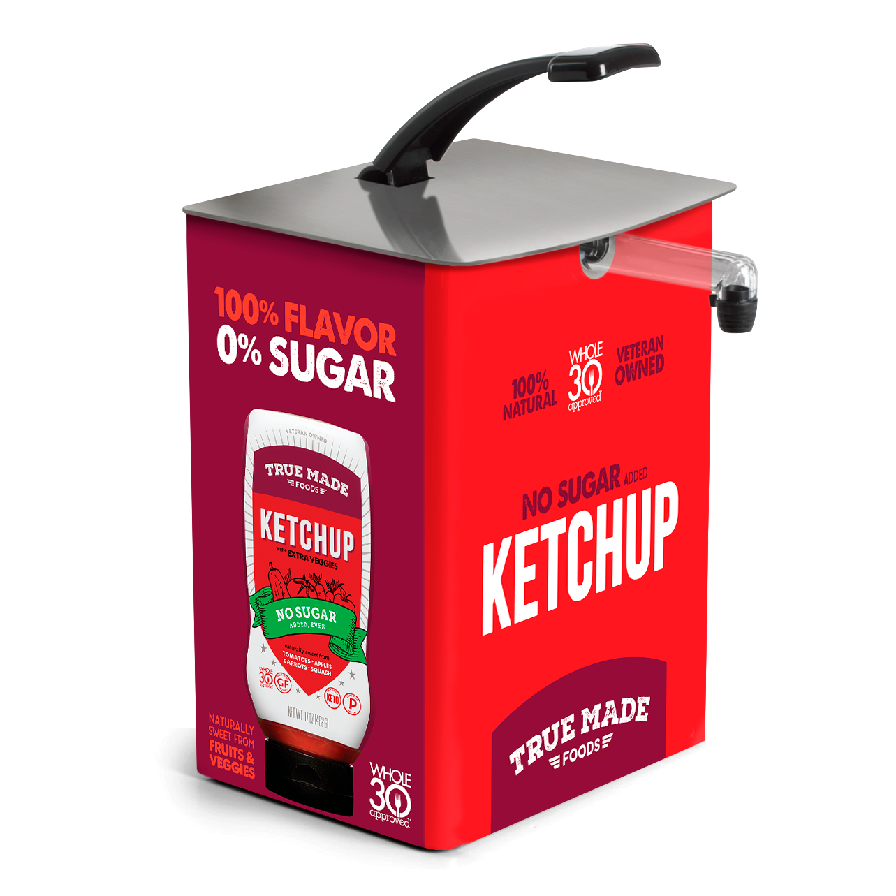 Buy Sugar Free Ketchup 3-Gallon Bag-in-Box | TrueMadeFoods